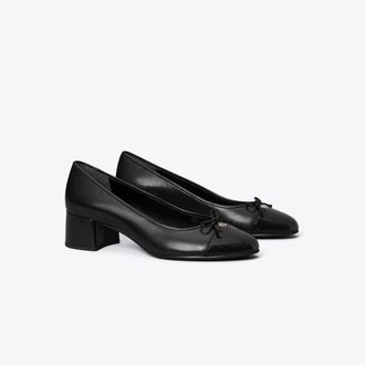 Tory Burch Damen Pumps mit Zehenkappe in Schwarz/Schwarz