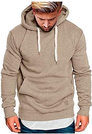 Generic Veste &agrave; Capuche Homme Sweat &agrave; Capuche Homme Hiver Sweatshirt Manches Longues avec Poche Grande Taille Chaud Cardigan Capuche Sportswear D&eacute;contract&eacute; Co
