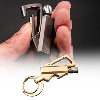 Generic Benzin Feuerzeug mit Schl&uuml;sselanh&auml;nger,Ewiges Permanente Streichh&ouml;lz Metall Benzin Feuerzeug Schl&uuml;sselanh&auml;nger,Wiederverwendbares Survival Wasserdicht