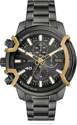 Diesel Homme, Accessoires, Gris, Taille: ONE Size Montre Griffed Bicolore en Acier Inoxydable