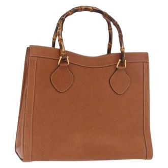 Gucci Sac &agrave; main en cuir Pre-owned - Femme - Pre-owned - Brun - Taille: ONE Size