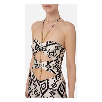 Elisabetta Franchi Jumpsuit mit Ethno-Print - - Jumpsuits & Playsuits - Damen - Gelb - L