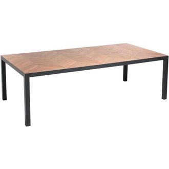 Oviala Table de jardin en c&eacute;ramique effet bois chevron - Tivoli