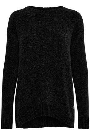 Oxmo Elvina Damen Strickpullover Grobstrick Pullover, Gr&ouml;&szlig;e:S, Farbe:Black (194007)