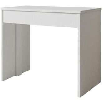 Dmora Ausziehbarer Konsolentisch Luisago, 12 Sitzpl&auml;tze, Mittelteile, 302x75x90h cm Wei&szlig;