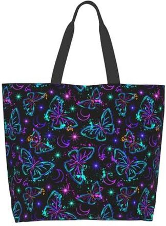 Generic Papillon Fluorescent3 Sac A Main Femmes Imperm&eacute;able Tote Bag Grand Sac A Main Femme Pour Plage Quotidienne Universit&eacute;