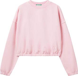 Benetton Damen Maglia G/C M/L 39bld109o Sweatshirt ohne Kapuze, Rosa, XL