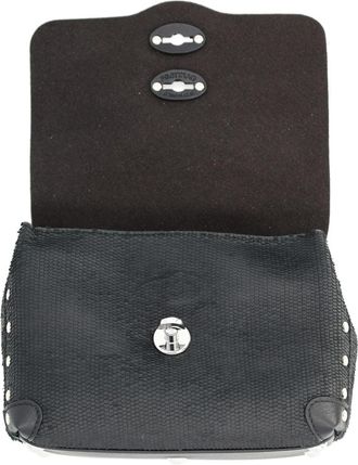 Zanellato Womens Shoulder Bag Black Lamb And Bovine Leather External