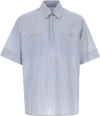 Valentino Garavani Homme, Chemises, Multicolore, Taille: XL Chemise Broderie en M&eacute;lange de Coton