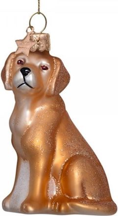 Vondels [SA2026/08] Ornament Glass blond matt Labrador H9cm