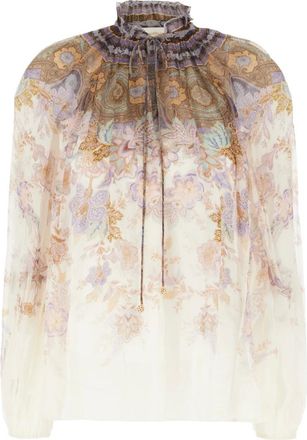 Zimmermann Femme, Blouses et Chemises, Multicolore, Taille: 40 FR Luna Billow Blouse
