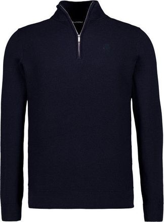 Karl Lagerfeld Herren Troyer blau Baumwolle unifarben