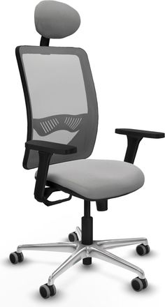 Piqueras y Crespo B&uuml;rostuhl Zulema mit 3D-Armlehnen, h&ouml;henverstellbarer Lendenwirbelst&uuml;tze und festem Kopfteil, ausgestattet mit Sincro 3 Positionen und Schneideschaum,