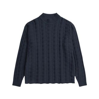 Norse Projects Baumwolle Kaschmir Strickpullover - - Knitwear - Herren - Blau - L