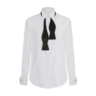 Elisabetta Franchi Hemd mit Schleife - - Blouses & Shirts - Damen - Wei&szlig; - S