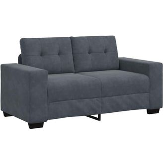 vidaXL Zweisitzer-Sofa Dunkelgrau 120 cm Samt Vidaxl