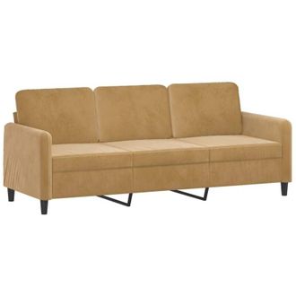 vidaXL 3-Sitzer-Sofa Braun 180 cm Samt Vidaxl