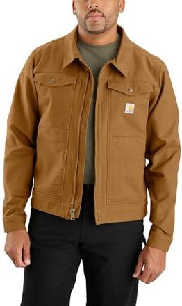 Carhartt Work in Progress Rugged Flex Veste en toile de canard &agrave; coupe d&eacute;contract&eacute;e pour homme, Marron, 4X-Large