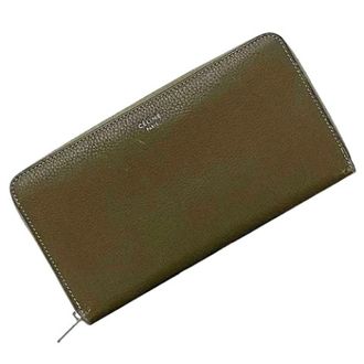 Celine Portefeuille long Pre-owned (&agrave; deux volets) - Femme - Pre-owned - Vert - Taille: ONE Size