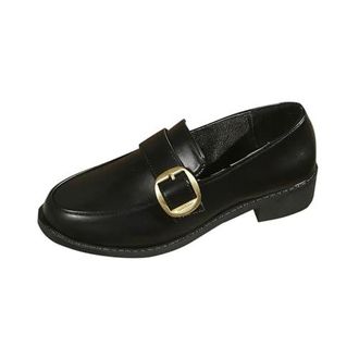 Generic Mocassins d&eacute;contract&eacute;s &agrave; bout rond pour femme - &Eacute;l&eacute;gants - Couleur unie - Classique - Talons &eacute;pais - L&eacute;gers et confortables - Chaussures de marche pou
