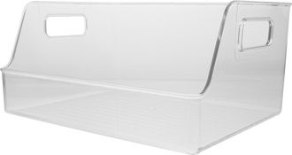 DOITOOL Transparente Desktop aufbewahrungsbox aus Acryl Gro&szlig;e Praktische Aufbewahrung f&uuml;r Akten B&uuml;cher Kosmetik und B&uuml;robedarf Stabiler Organizer f&uuml;r Zuhause 