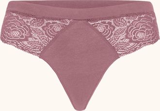 erlich textil Erlich Textil Gertrud String Gro&szlig;e Cups Mit Baumwolle (Aus Umstellung Auf Biologischen Anbau) - Flache N&auml;hte lila