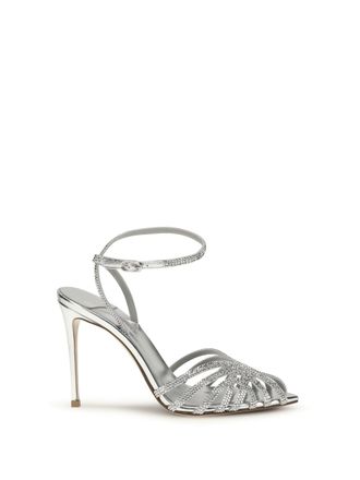 Le Silla Womens Sandals Embrace Divina Silver Leather Calf
