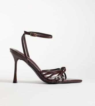 Simmi London Simmi London sandales &agrave; talons larges Deja avec d&eacute;tail noeud en PU marron