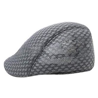 Generic Oreille B&eacute;rets Confortables pour Hommes Maille dans et Lin Respirant Casquettes de Baseball pour Femmes Filles Casquette &agrave; Visi&egrave;re 51, gris fonc&eacute;, tai