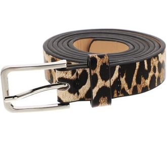 Tendycoco Ceinture en cuir avec motif l&eacute;opard pour femme, ceinture en de cheval artificielle pour pantalon