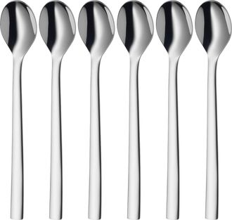 WMF Nuova Latte Macchiato L&ouml;ffel Set 6-teilig, lange L&ouml;ffel 19 cm, Joghurtl&ouml;ffel, Cromargan Edelstahl poliert, sp&uuml;lmaschinengeeignet