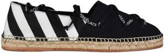 Off-white Black Canvas Espadrilles With Branded Ties - Gr. 40 (EU) - in Schwarz