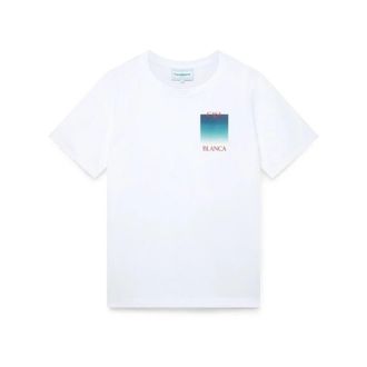 Casablanca Gradient T-Shirt - - Tops - Herren - Wei&szlig; - L