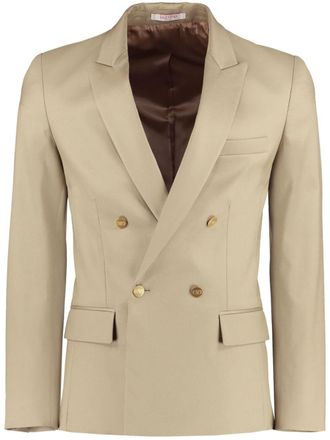 Valentino Garavani blazer croisé à revers pointus - Tons neutres