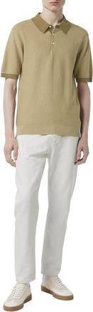 Scotch & Soda Herren Polo Shirt Structured Knitted Solid Polo, Sand,XXL