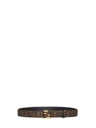Fendi Mens Belt Reversible Leather Black Calf
