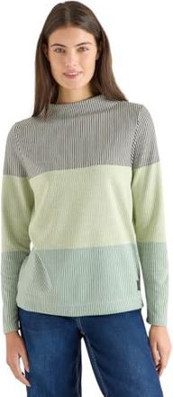 Cecil Colorblock Jacquard T-Shirt Raw Kaki XXL