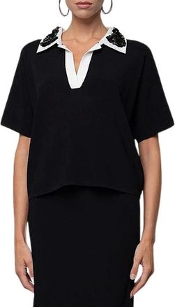 Kaos Kaos, Femme, Tops, Noir, Taille: 36/38 FR Polo