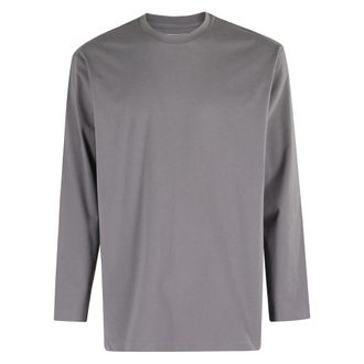 Yohji Yamamoto Langarm Grafik T-Shirt Grau - - Tops - Herren - Grau - S