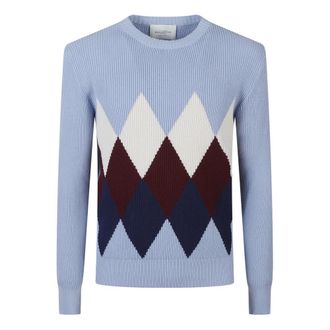 Ballantyne Homme, Pulls, Bleu, Taille: L R Neck Pullover