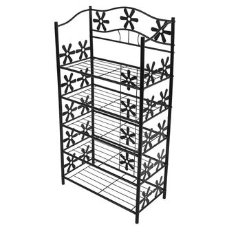 Mendler Regal Metall B&uuml;cherregal Schuhregal Standregal Genf - 5 B&ouml;den, H&ouml;he 112cm