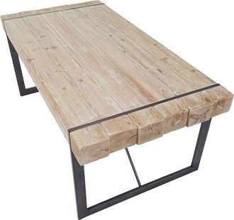 Hhg Esszimmertisch HHG 892, Esstisch Tisch, Tanne Holz rustikal massiv MVG-zertifiziert naturfarben 80x160x90cm