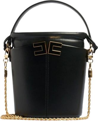 Elisabetta Franchi Femme, Sacs, Noir, Taille: ONE Size Bucket Bag