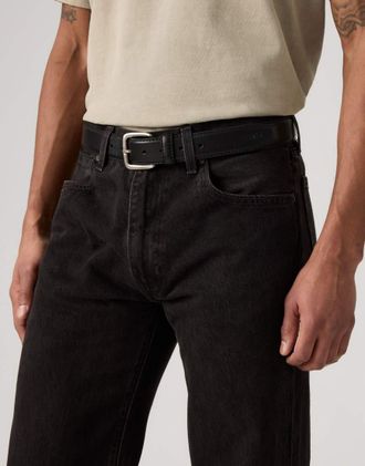 Levi's Finn ceinture &agrave; bord effiloch&eacute; noire