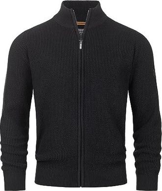 Indicode Hommes INLayton Cardigan | Gilet à col Montant Black XXL