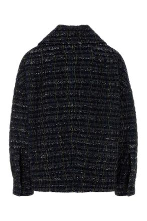 Missoni Womens Multicolor Tweed Jacket Blu Giubbini