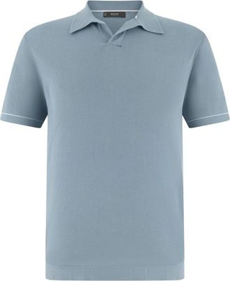 Boggi Milano Homme, Pulls, Bleu, Taille: XL Polo Maille Cr&ecirc;pe de Coton