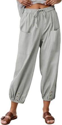 Generic Pantalon Blanc Transparent Pantalon Gris Coton Running Wide Randonn&eacute;e Soie Course D&eacute;but Pale Cr&ecirc;pe Ajust&eacute; Rembourr&eacute; Rayures Balloon Meilleure Entraine