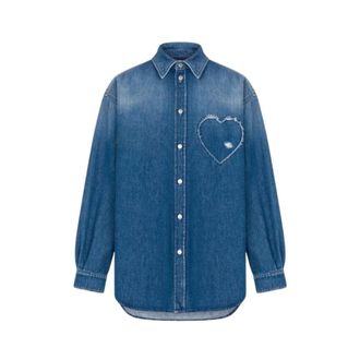 Moschino Cotton Denim Shirt - - Shirts - Herren - Blau - M
