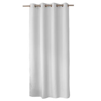 Enjoy Home ED ENJOY HOME Dekorativer Vorhang mit silberfarbenen &Ouml;sen, 140 x 240 cm, Wei&szlig;, 100% Polyester, satiniert, Kollektion Basic